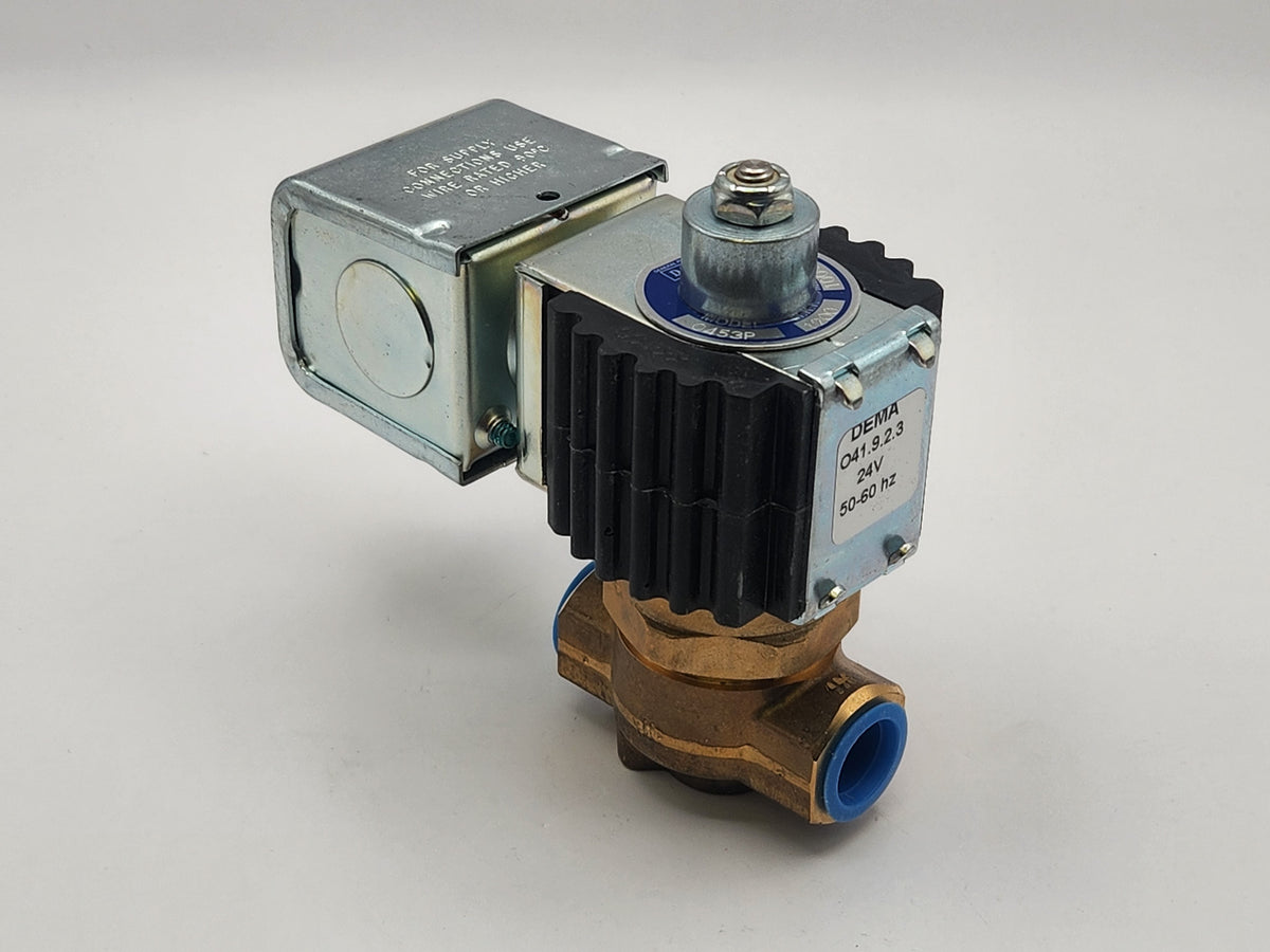 DEMA Brass High Pressure Solenoid Valve, Normally Open, 3/8" 1200 PSI ...