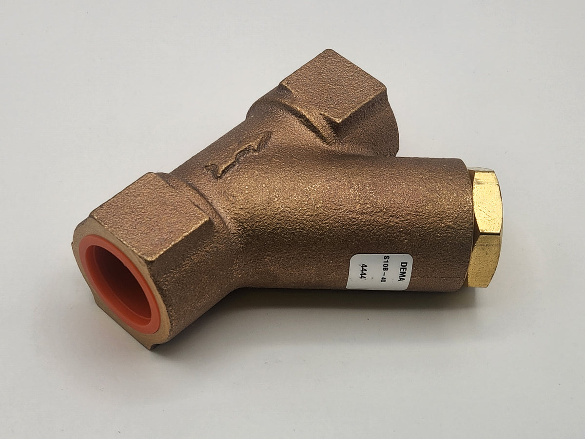 DEMA Brass Y-Type Strainer, 1" FPT, 40 Mesh Screen — United Wash Supply