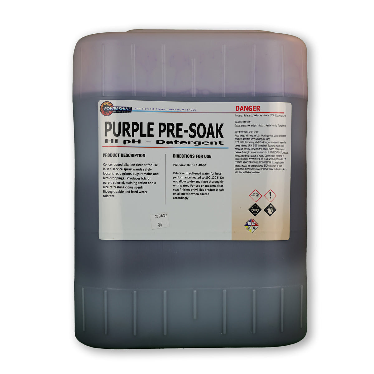 Powershine Purple Pre-Soak 5 Gallon — United Wash Supply